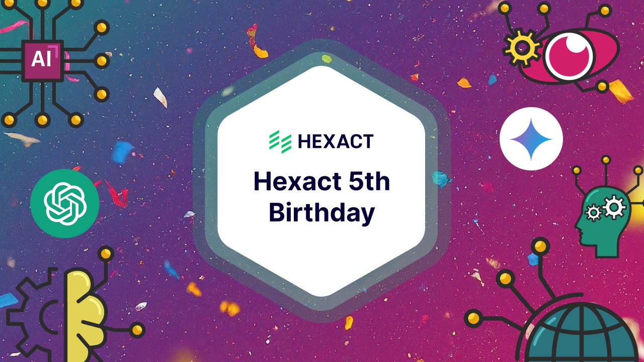 Hexact is officially five years old 🎉